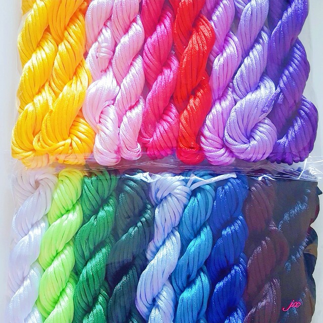 Chinese knot wire 5 wire 18 color set 1 braid braid material red rope ...
