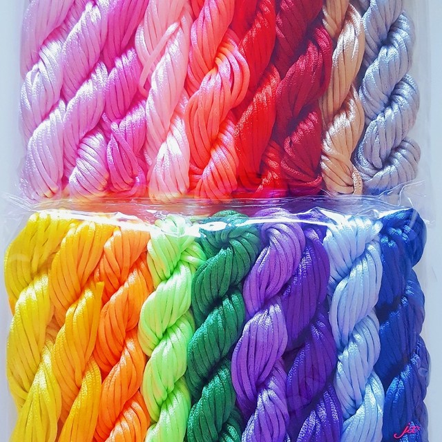 Chinese knot wire 5 wire 18 color set 1 braid braid material red rope ...
