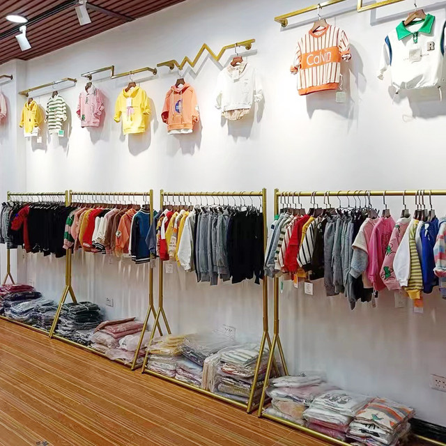 Clothing store hanger net red women's clothing store shelf floor-to ...