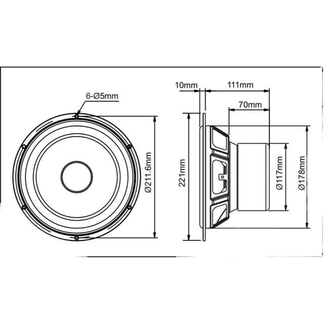[Guangzhou Huiwei Speaker Store] Huiwei C8N mid-bass 8-inch speaker ...