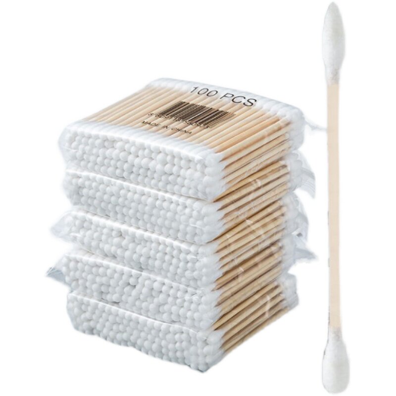 Double Head Cotton Swabs - Pointed & Round - 2000 Count