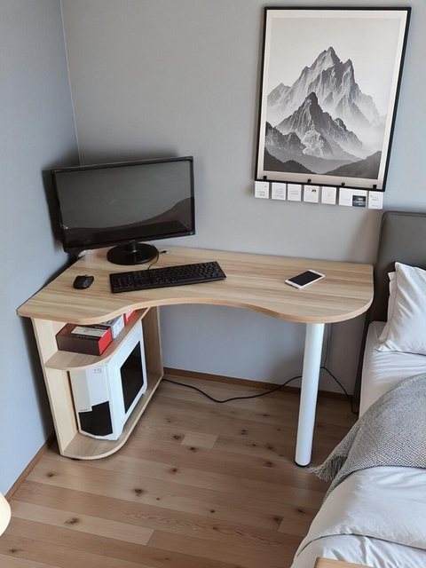Simple modern corner computer desk small apartment bedside desk ...