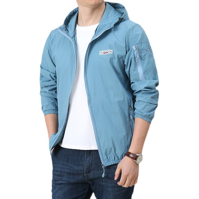 Summer thin and breathable men's skin clothing quick-drying sun ...