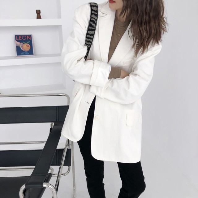 !8808# Handsome loose large version with exquisite button design solid ...