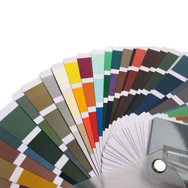 114-color fluorocarbon paint color card car color card metallic paint ...