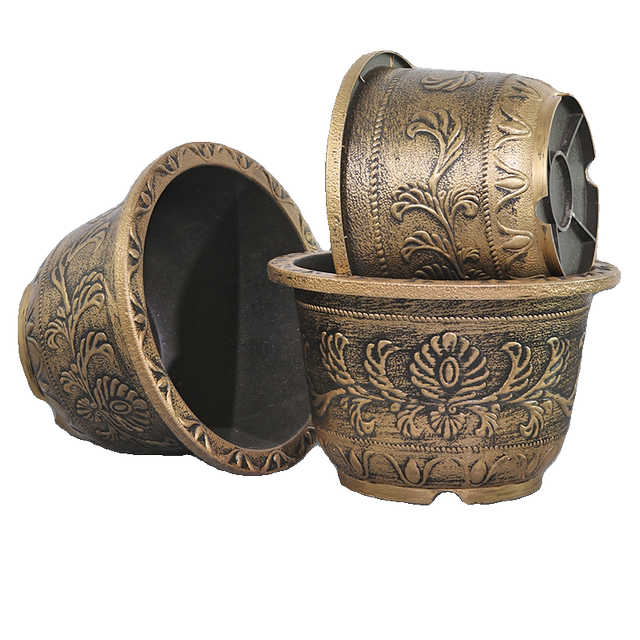 Extra -large resin flower pots outdoor courtyard planting iron trees ...