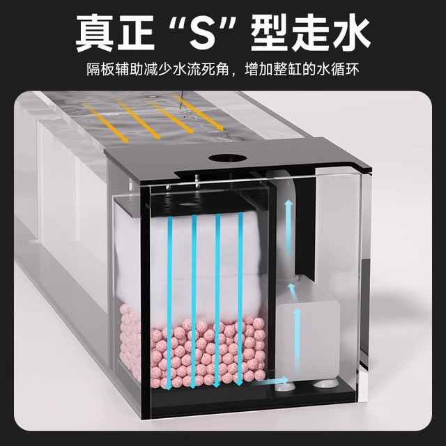 2025 new desktop stream tank ultra-white glass side filter self ...