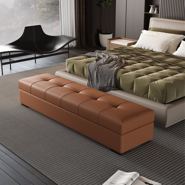 Light luxury storage bedside stool, cloakroom fitting stool, minimalist ...