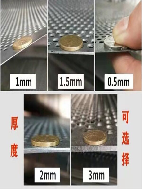 304 Stainless Steel Perforated Plate - 3mm Thick with Round Holes