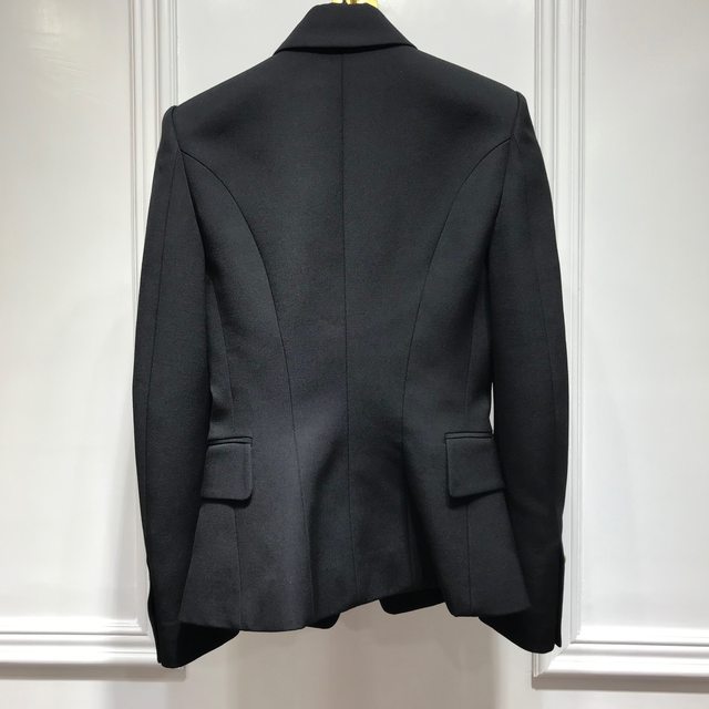 BALMAIN black gold buckle suit