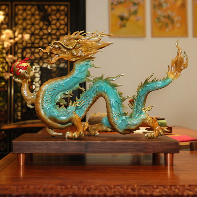 Copper Xinxiang Brass Dragon Teng Sihai Ornaments Year of the Dragon ...