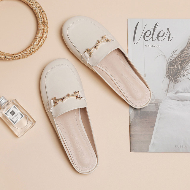 Sheepskin Version ~ Women's Summer New Style Half-Slippers Without Heel ...