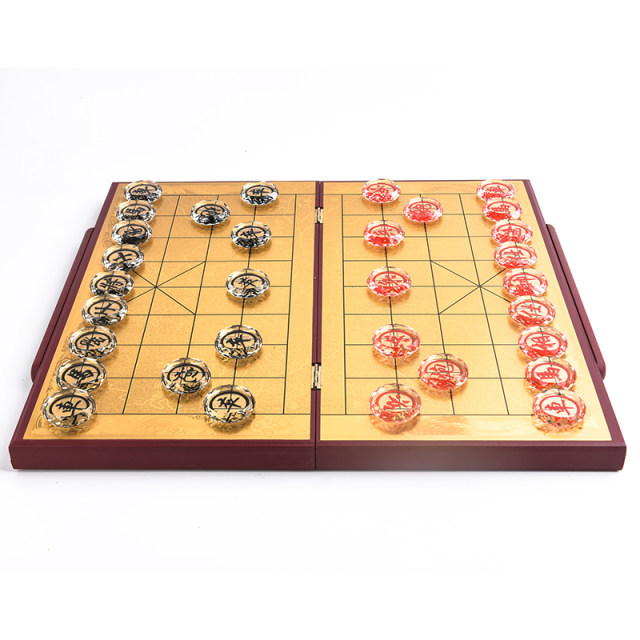 Crystal Pust Chinese Plasma Set Wooden Chessboard drawer Children toy ...