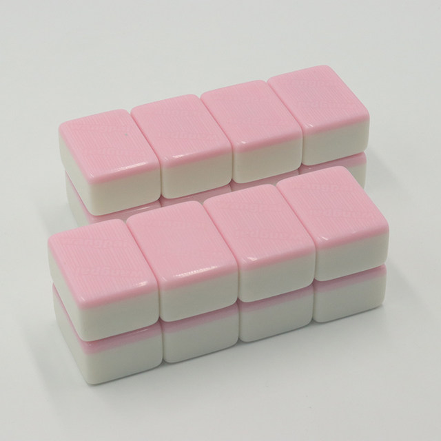 Household hand-rolled mahjong with defects pink jade color emerald ...