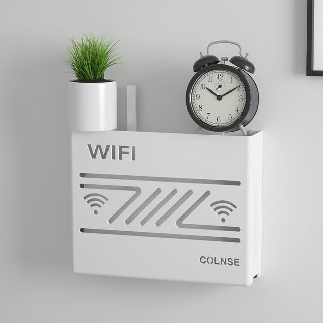 Router storage box punch-free wall-mounted wall rack artifact wifi ...