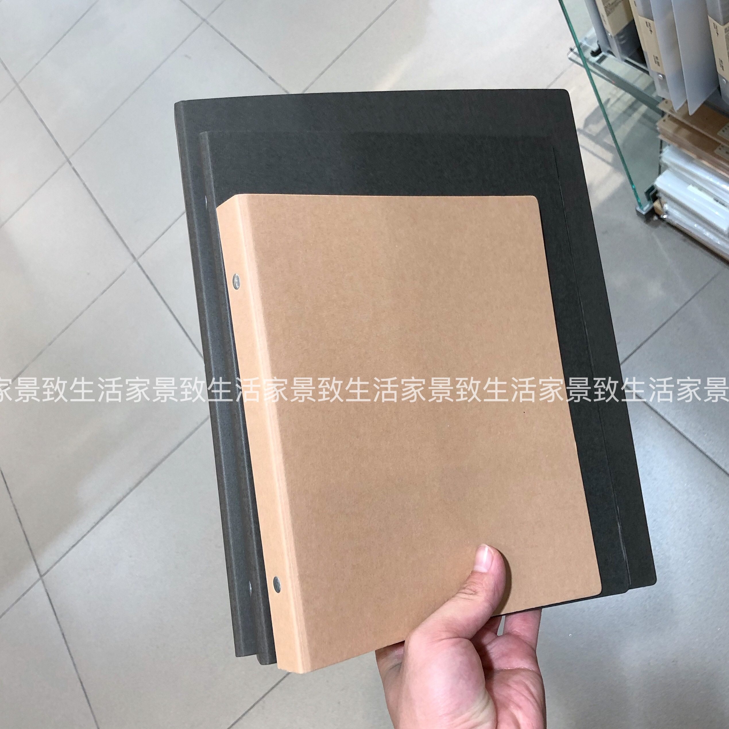 Muji Recycled Cardboard Binder - Unprinted Loose-Leaf Book Cover for A5 ...