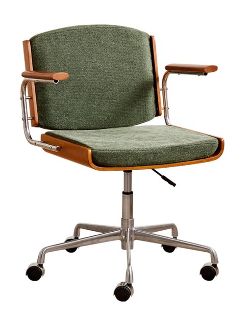 Solid wood retro computer chair home lifting office chair transfer ...