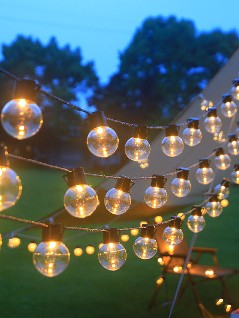 Camping light string big ball light string canopy tent camping night ...