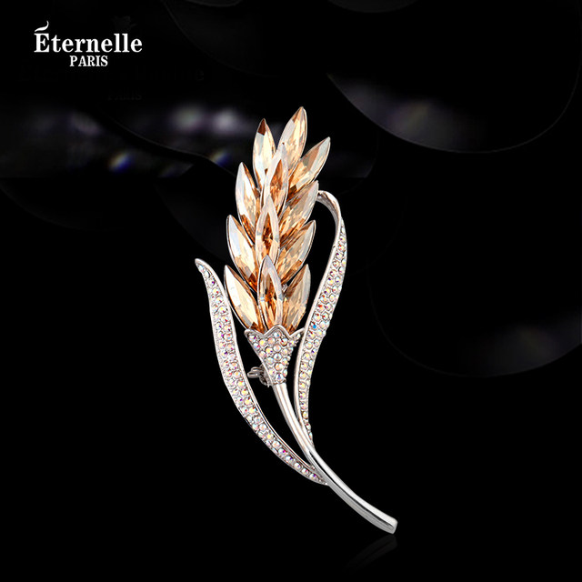 French Eternelle Temperament Wheat Ear Brooch Women's High-end Exquisite Coat Accessories Collar ...