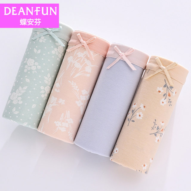 Four strip butterfly Angfen underwear soft skin cotton percentage ...