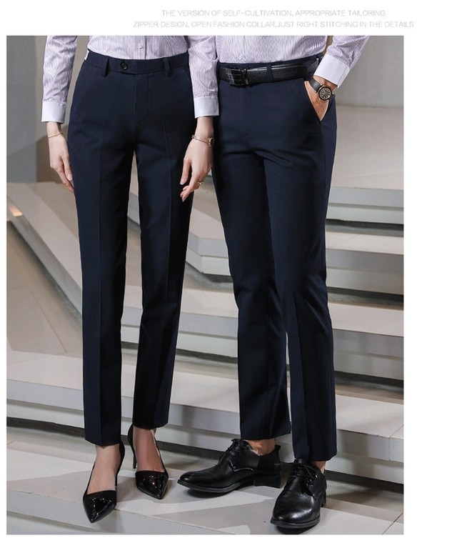Professional trousers ladies spring and autumn high waist straight gray ...
