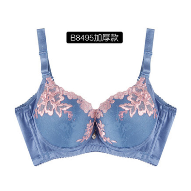 Slim bra counter style embroidered small chest thin upper and thicker ...