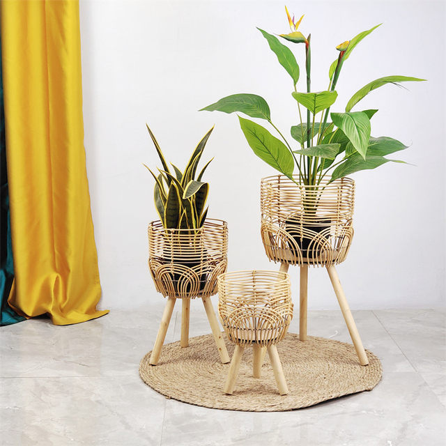 Simple flower stand living room floor-standing indoor potted green ...