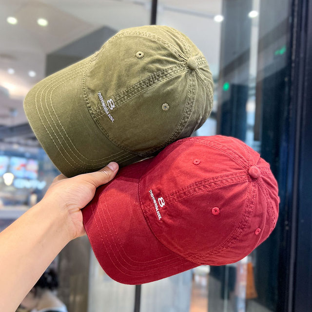 American street simple embroidered small letters baseball cap for men ...