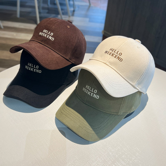 Korean version of embroidered letters baseball cap male and female ...