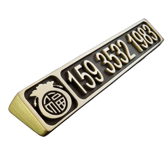 Brass solid temporary parking plate car engraved metal mobile car ...