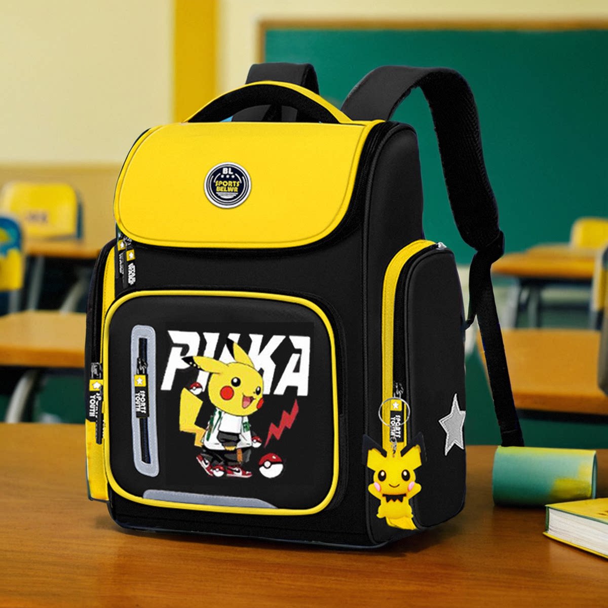 Pikachu Schooltas voor Kinderen - Oxford Textiel Rugzak