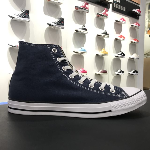Converse Evergreen Classic Navy Blue High and Low Couple Canvas Shoes ...