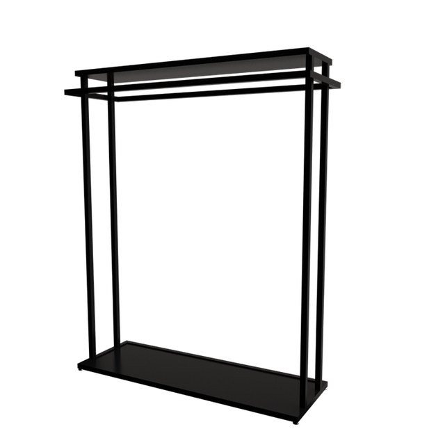 Center island rack floor-standing simple double-row clothing store ...