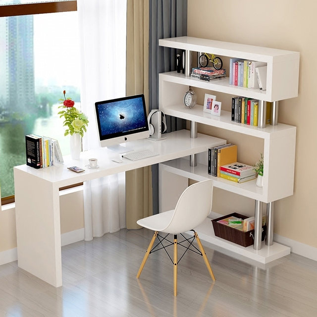 Corner bookshelves and book counters -style computer desk with desk ...