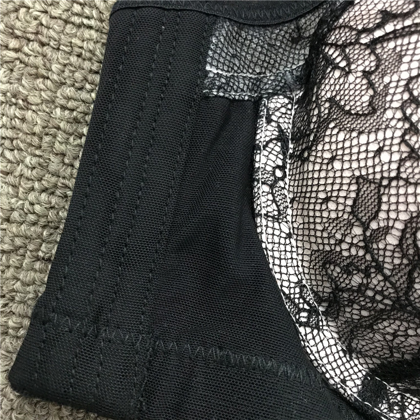 E-Land's body pops black T43 sexy side push-up women's bra BCBR74TB21