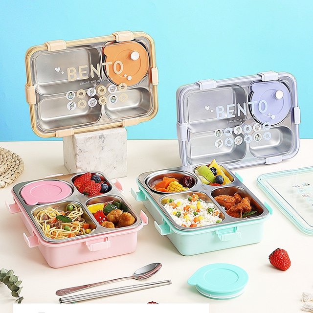 23 New letters Creative cute cute lunch box Student lunch box Portable ...