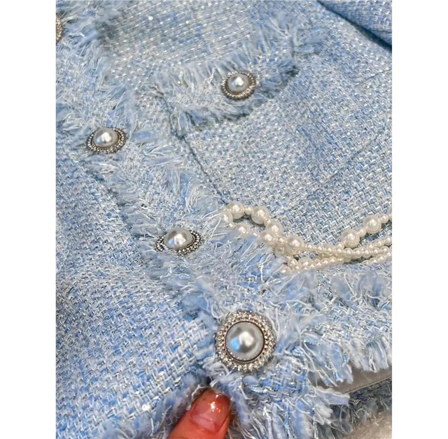 2023 Spring and Summer New Style Blue Fragrance Style Short Sleeve Thin ...