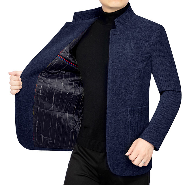 23 spring new genuine men's wool woolen jacket men's autumn and winter ...