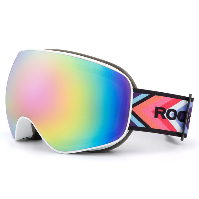 Rock Brothers ski goggles double-layer anti-fog goggles, snap-on myopia ...