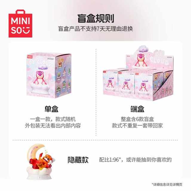 Genuine MINISO Disney Pixar series soft blind box ornaments on the ...