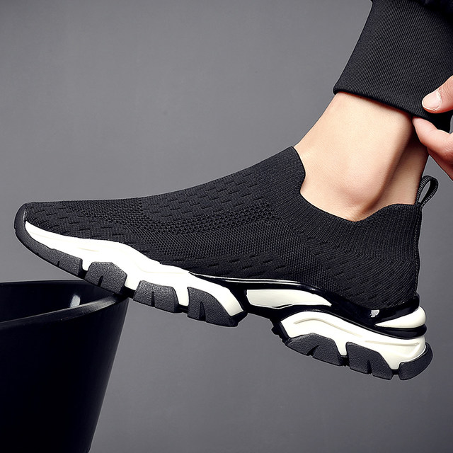 Summer slip-on mesh shoes men's hollow mesh shoes breathable lightweight thin sports shoes ...