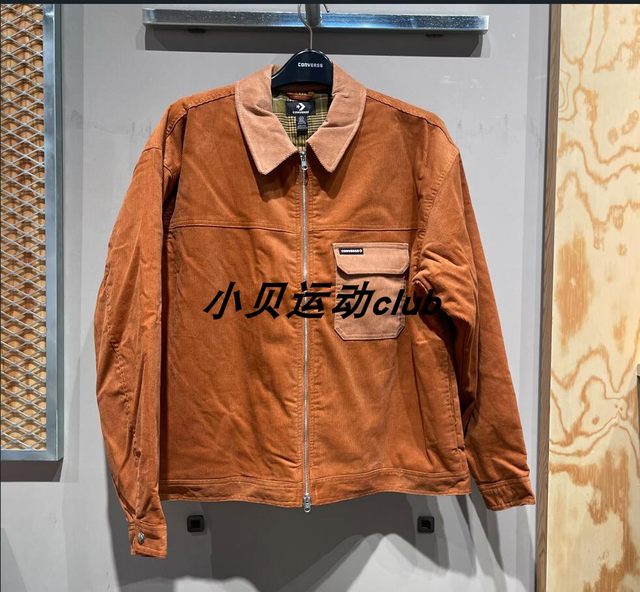 CONVERSE CONVERSE Autumn Men's Quilted jacket Lapel Retro Corduroy ...