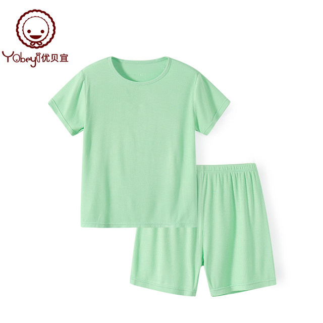 Youbei Girls' Home Furnishing Set Children's Short -sleeved Pajama Thin ...