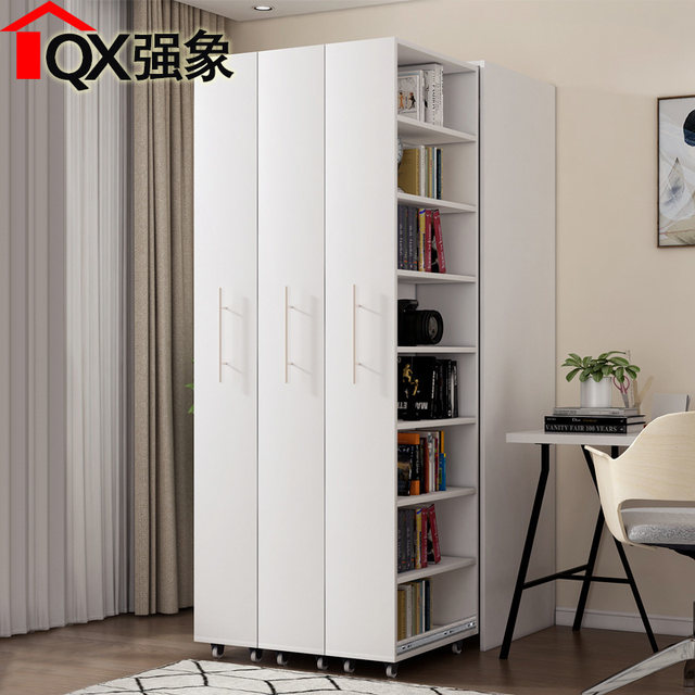 Dust-proof drawer push-pull bookcase can move multi-function hidden ...
