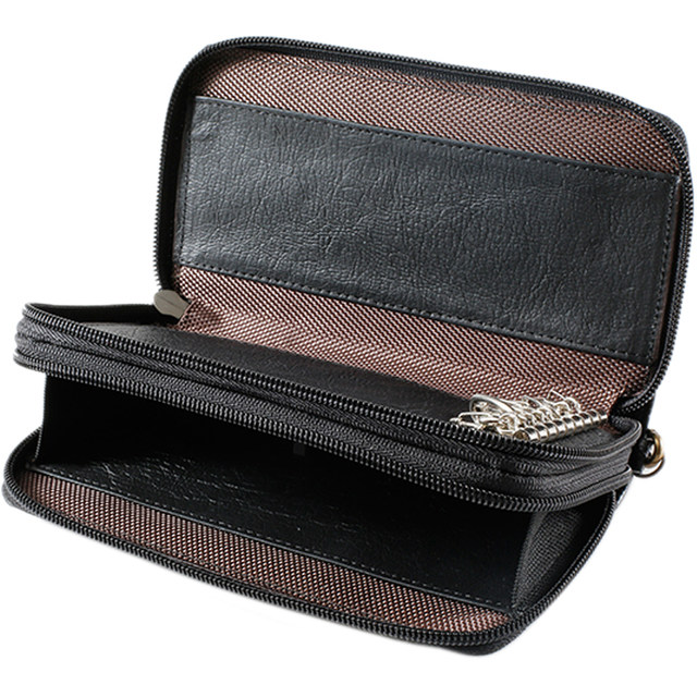 Junge first-layer cowhide mobile phone key coin card holder double ...