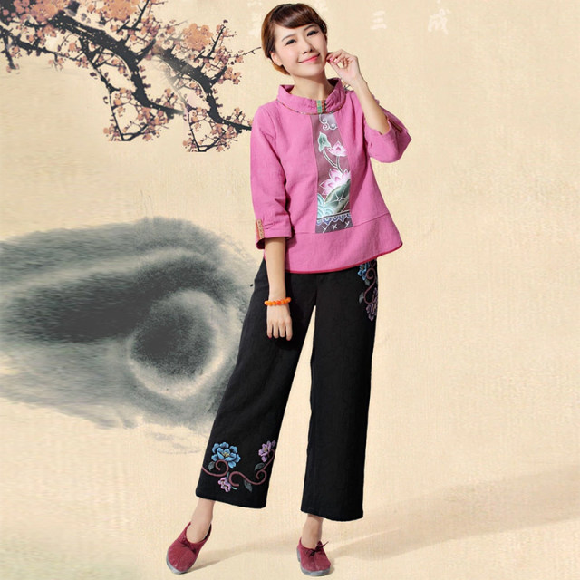 Tang suit pants for women trousers in autumn and winter Chinese style ...