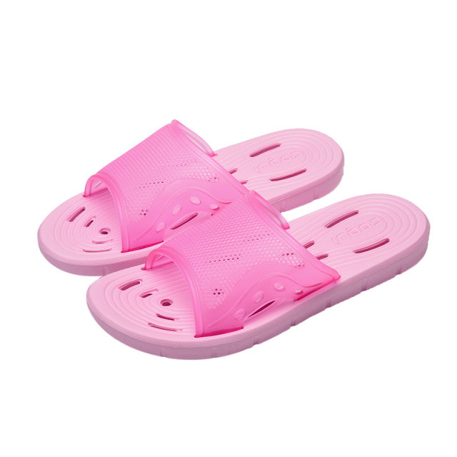 Cool hollow leaky slippers quick-drying women's bathroom non-slip ...