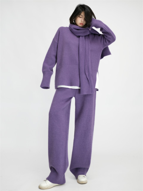 OF U lazy and high-end sweater three-piece set for women's autumn and ...
