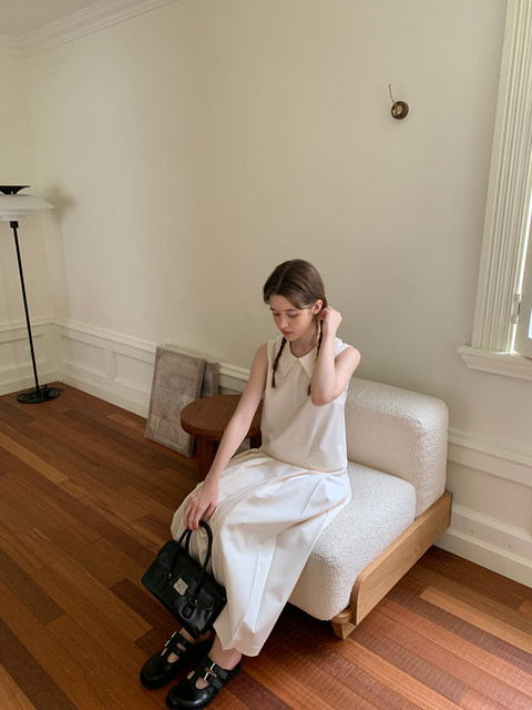 Kernel cosmos 24SS simple temperament lapel elegant commute sleeveless ...