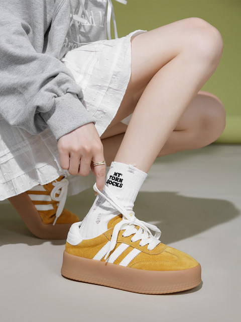 Yellow German training shoes for women 2025 new spring women's casual ...